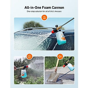 AstroAI Wide Neck Foam Cannon Aluminum, 1.0mm Orifice, Red