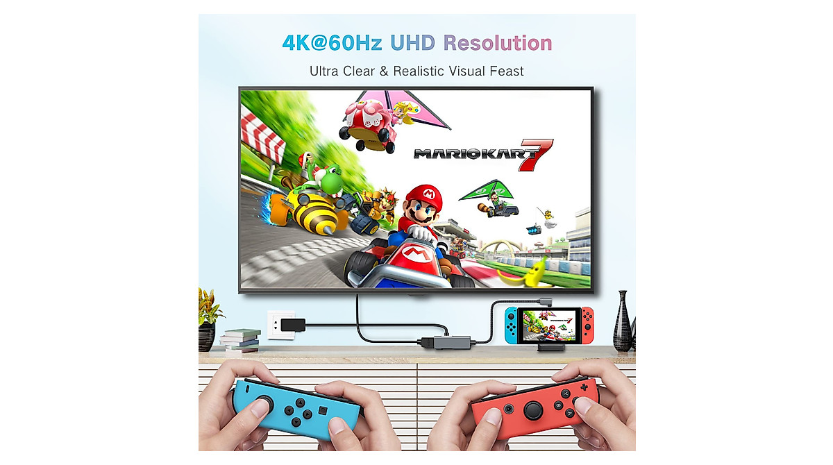 USB C HDMI Adapter for Nintendo Switch and Samsung DeX - 4K@60Hz