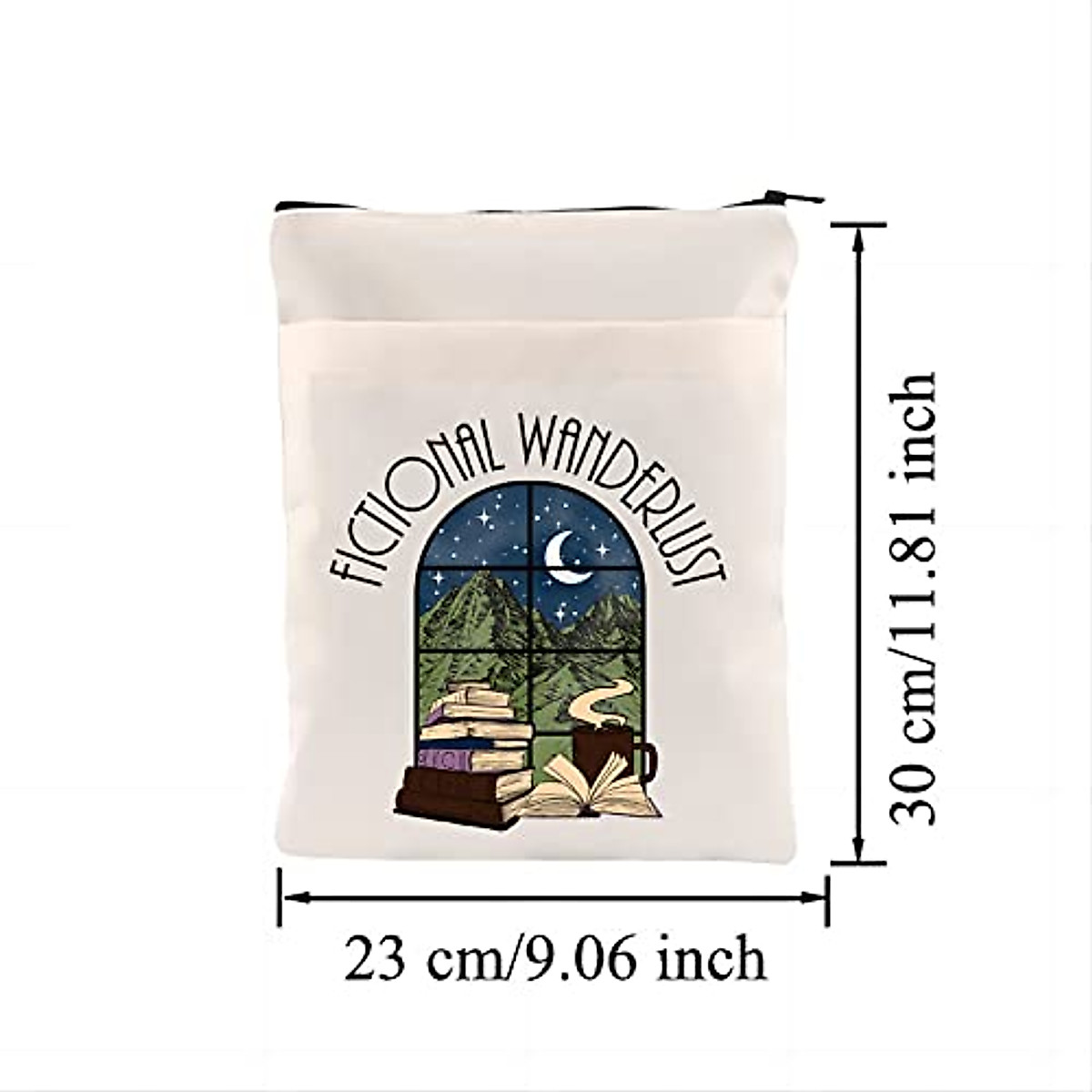 CHOORO Fictional Wanderlust Book Protector Book Lover Gift Bookish Book Sleeve Librarian Gift (Fictional- Wanderlust)