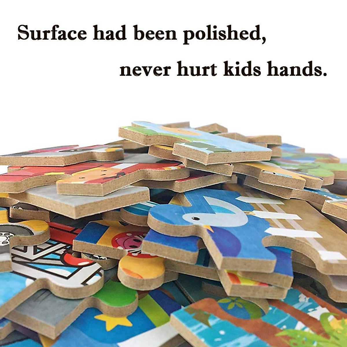 Wooden Jigsaw Puzzles for Kids Age 3-5 Year Old 30 Piece Colorful Wooden Puzzles for Toddler Children Learning Educational Puzzles Toys for Boys and Girls (4 Puzzles)