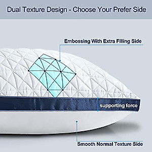 Slybear King Size Pillows Set of 2 - Cooling Hotel Luxury Bed Pillows for Sleeping 2 Pack, Supportive Breathable Down Alternative Gusseted Pillow for Side Stomach or Back Sleepers