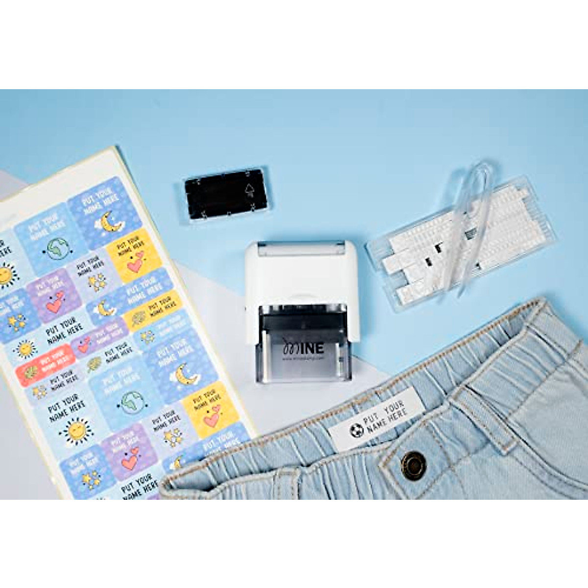 Mine Stamp Compact Clothing and Book Marker | Compact Personalised Clothing Marker for Adult and Children | Personalised Name Stamp for Children's Clothing
