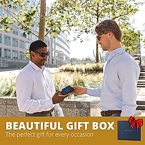 GARZINI Leather Key Organizer, Compact Key Holder with Key Chain, Pocket Key Holder for up to 7 Keys + Car Key Holder, Carbon Black