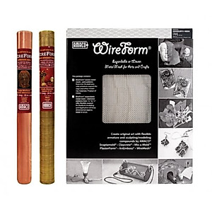 AMACO WireForm 16x20 Copper 1/4" Wire Form Metal 1620 Copper14, Copperform Mesh, Silver