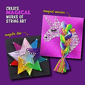 Dan&Darci Art Craft Kit for Kids - Unicorn & Star String Art Set for Girls & Boys Ages 8-12 - Arts and Crafts Gifts