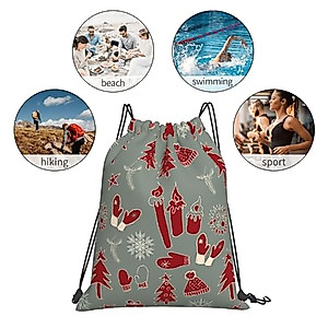 Delhiponics Red Decorative Elements Drawstring Backpack Waterproof Gym Sports Trave String Bag Adjustable Lightweight Drawstring Bag Sports Dance Sackpack