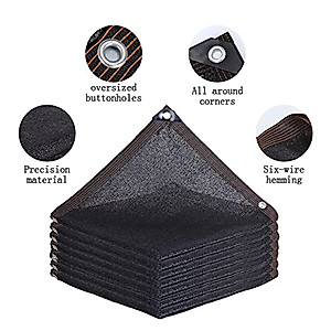 90% Sunblock Shade Shade Sail,Uv Resistant Shade Cloth, Shade Nettting with Buttonhole,Rectangle Sun Mesh for Garden Outdoor Flower Plant Camping,Black,2X6m,3X3m,6X8m (Size : 1X2m)
