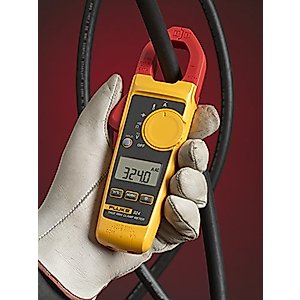 Fluke 324 True-RMS Clamp Meter with Temperature & Capacitance, Measure AC Current Up To 400 A and AC/DC Voltage Up to 600 V, Includes Backlit Display, Measure Resistance Up To 4000 Ohms