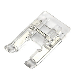 DREAMSTITCH 5mm Clear Open Toe Satin Stitch Presser Foot for All Low Shank Snap-On Singer, Brother, Babylock,Euro-Pro,Janome,Kenmore,White,Juki,New Home,Simplicity,Elna Sewing Machine