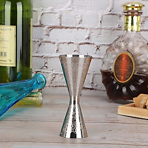 Fdit Double Cocktail Jigger,Stainless Steel, 4.6-Inches, 1 oz to 1.5 oz Measure Cup Professional Japanese Bar Jigger
