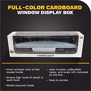 53' Reefer Refrigerated Van Trailer Chrome Transport Series 1/50 Diecast Model by Diecast Masters 91022