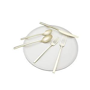 Cambridge Silversmiths Beacon Champagne Satin 20 Piece Flatware Set, Service for 4, silver