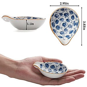 Evannt Dipping Sauce Bowls Ceramic Soy Sauce Dish Set of 8 Condiments Seasoning Dishes Side Dishes