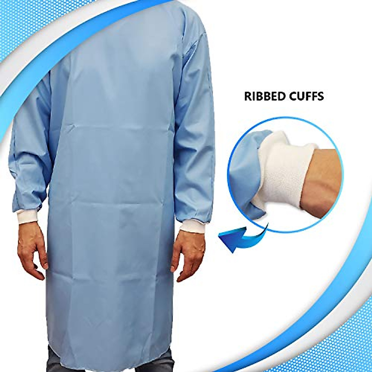 NYOrtho Non-Surgical Reusable Washable protective Isolation Gown Level 2 (1 pack)