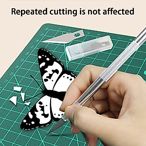 2PCS Exacto Knife, Professional Stainless Steel Precision Knife Hobby Knife Razor Tool with 10 Spare Blades for Phone PC Tablet Drone Repair DIY Art Work Cutting Caving Knife Sculpture, etc.