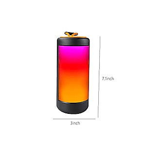 Lefthigh New Portable Speaker, with Colored Light Bluetooth Speaker Bluetooth 5.0, Compatible with TFCard, AUX Cable, USB Flash Drive