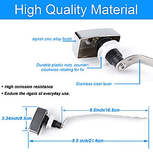 Toilet Flush Handle Replacement, Side Mount Toilet Tank Lever Fit for Kohler 85114-CP Trip Lever Kit, Polished Chrome