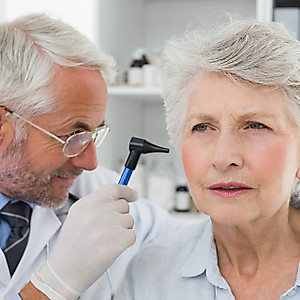 SURGICAL ONLINE Fiber Optic Mini Otoscope Rainbow Many Colors - Pocket Otoscope with Case ENT Diagnostic Set w/Extra Bulb Included (Burgundy)