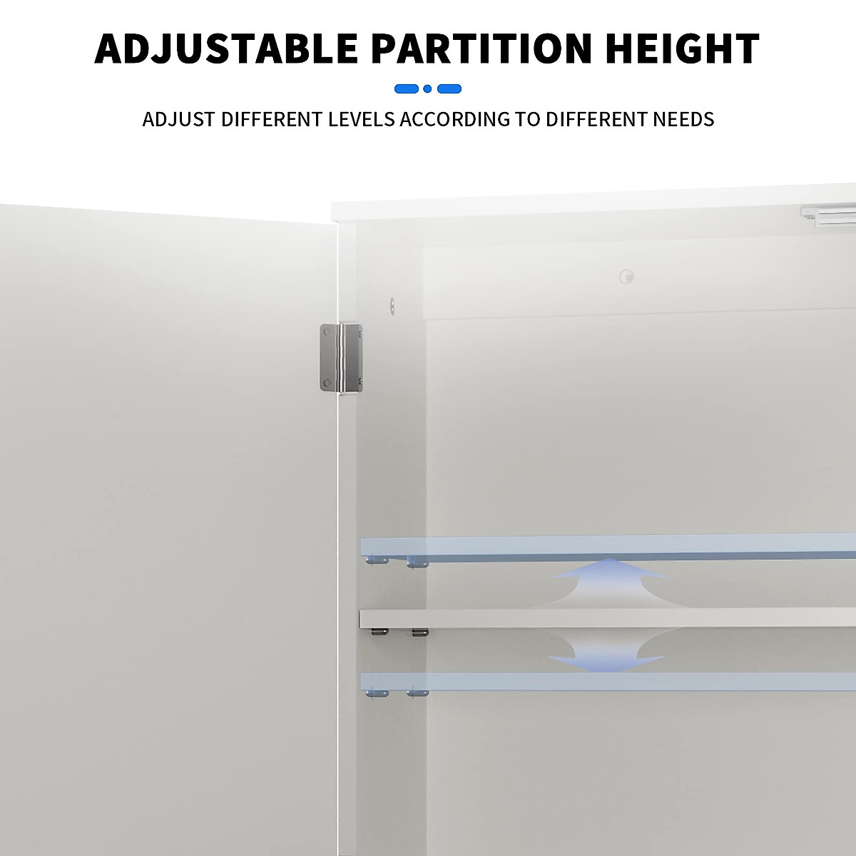 Qimu Bathroom Wall Cabinet White Bathroom Wall Mount Storage Cabinet, Medicine Cabinet with 2 Doors, Wood Hanging Cabinet, Floor Standing Storage Cupboard with Adjustable Shelf, W23.6''x D6 xH20''