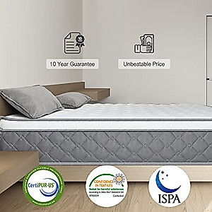 CHEVNI Full Mattress, 10 inch Hybrid Mattress with Gel Memory Foam,Motion Isolation Individually Wrapped Pocket Coils, Euro Top Design Full Size Mattresses