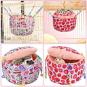 Maitys 2 Pcs Rat Bed Hanging Rat Hammock Guinea Pig Bedding Soft Warm Ferret Bedding Rat Cage Accessories Small Animal Play Sleep Bed for Ferret Rat Sugar Glider Hamster Chinchilla Mice Squirrel