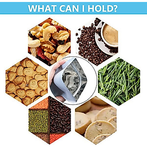 100 Pack Matte White Mylar Bags Stand Up - 4 x 6 Inches Resealable Mylar Ziplock Bags Food Storage Foil Pouch