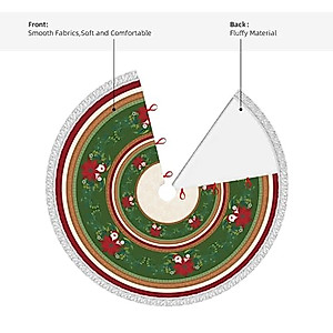 IJQRVJ Beach Sea,Merry Christmas Tree Skirt Lace-up,Blue Sea Background,Xmas Tree Skirt Rustic Christmas Decorations for Winter New Year Party Decor Indoor Outdoor,Blue,30in