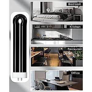 15W Black Light Bug Zapper Replacement Bulb for BB-15WHT Black Flag BZ-15, BF35 Flowtron BK-15D, B1515 Stinger TZ15, FP15, UV15, 7.5 inch U Shaped Bulb 2 Pack