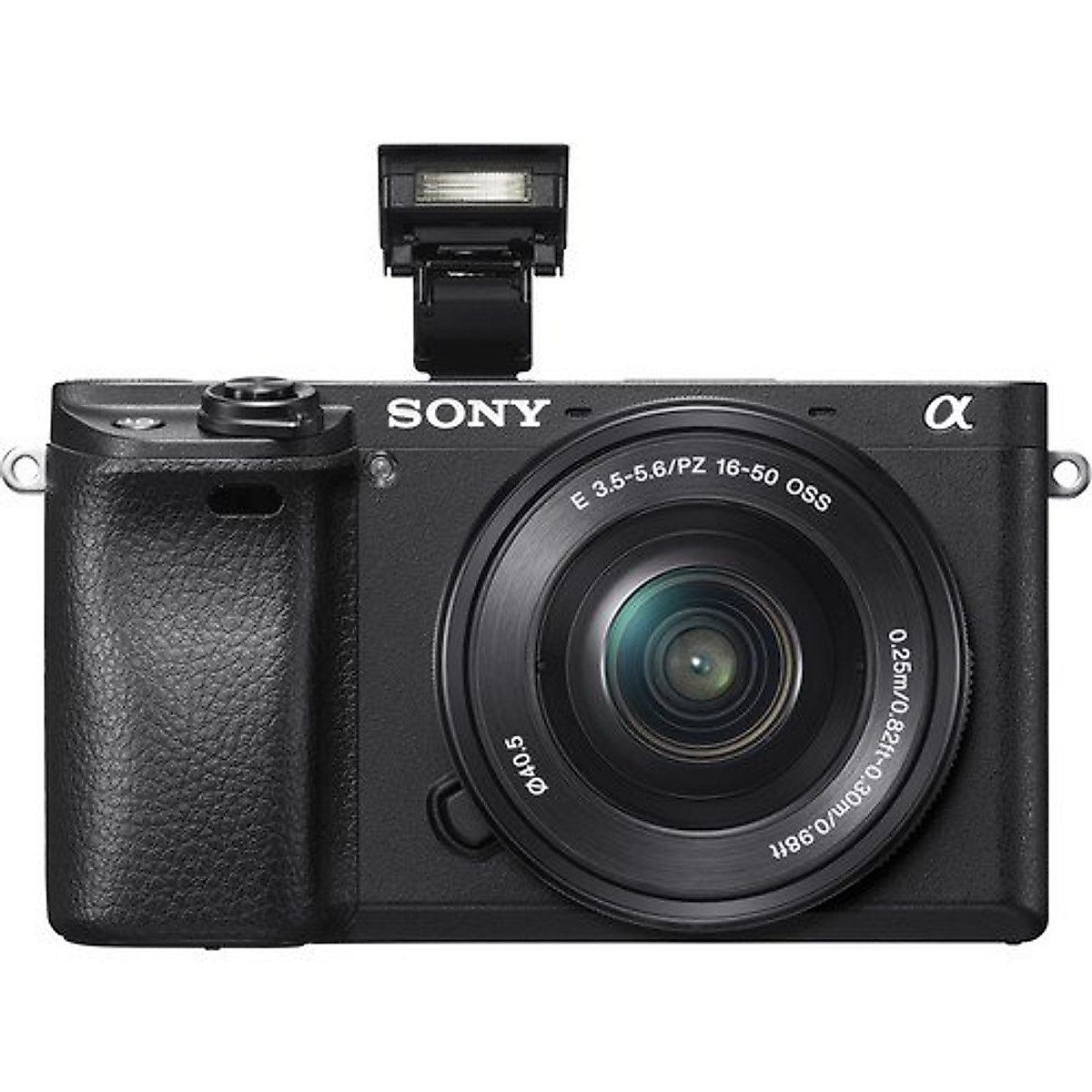 Sony Alpha a6300 Mirrorless Camera with 16-50mm Lens Black ILCE6300L/B with Soft Bag, Additional Battery, 64GB Memory Card, Card Reader, Plus Essential Accessories