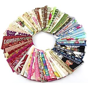50pcs 1010cm Fabric Patchwork Craft Material Batiks Mixed Squares Bundle