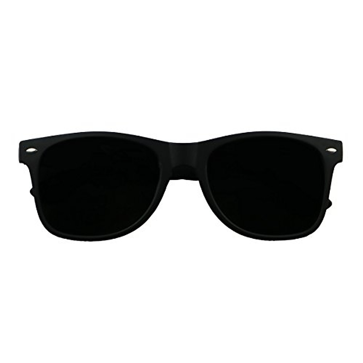 ShadyVEU Super Dark Round Sunglasses UV400 Casual Blacked Out 80's Retro Shades (Soft 2-Pack Deal, Dark Black)