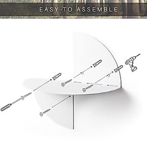 EWART WOODS Small Floating Wall Steel Shelves, Hanging Colorful Bathroom Shelf with Easy Mounted System, Modern Furniture