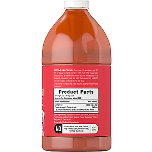 Horbaach Salmon Oil for Dogs 64 fl oz | with Pump | Supports Healthy Skin and Coat | with Omega 3, EPA & DHA | Bulk Size Pet Supplement | Non-GMO, Gluten Free