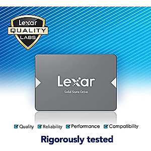 Lexar NS100 256GB 2.5” SATA III Internal SSD, Solid State Drive, Up To 520MB/s Read (LNS100-256RBNA)