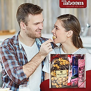 Mother's Day Candy Chocolate Gift Box – Deluxe Edition Valentines Chocolate with Harry David Popcorn, Ghirardelli Lindt Strawberry Cream Truffles, M and M White Chocolate Strawberry Shake Heart Box