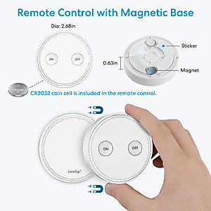 LoraTap Remote Control Outlet Plug Adapter with Remote, 656ft Range Wireless Switch for Lights and Household Appliances, No Hub Required, 16A/1760W, White, 2 Years Warranty