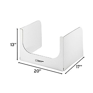 Window Shield - 30% More Student Workspace and 100% Thicker Than Most Brightly Colored "Pretty" Foreign-Made Privacy Shields (40-Pack) - Open Front Window - White - 13" (H) x 20" (W) x 17" (D)