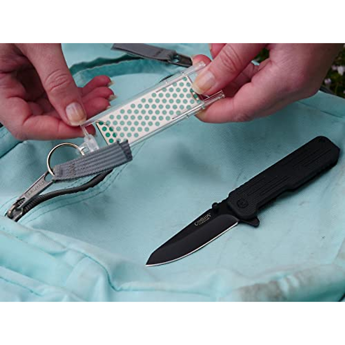 DMT (Diamond Machining Technology) Machining Technology (DMT) DMT (Diamond Machining Technology) Mini-Sharp Portable Pocket Extra Fine Grit Sharpener (F70E) Green One Size