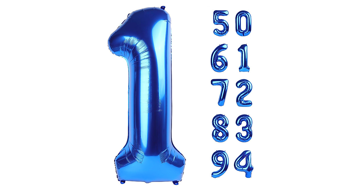 40 Inch Navy Blue Number Balloon for Birthdays