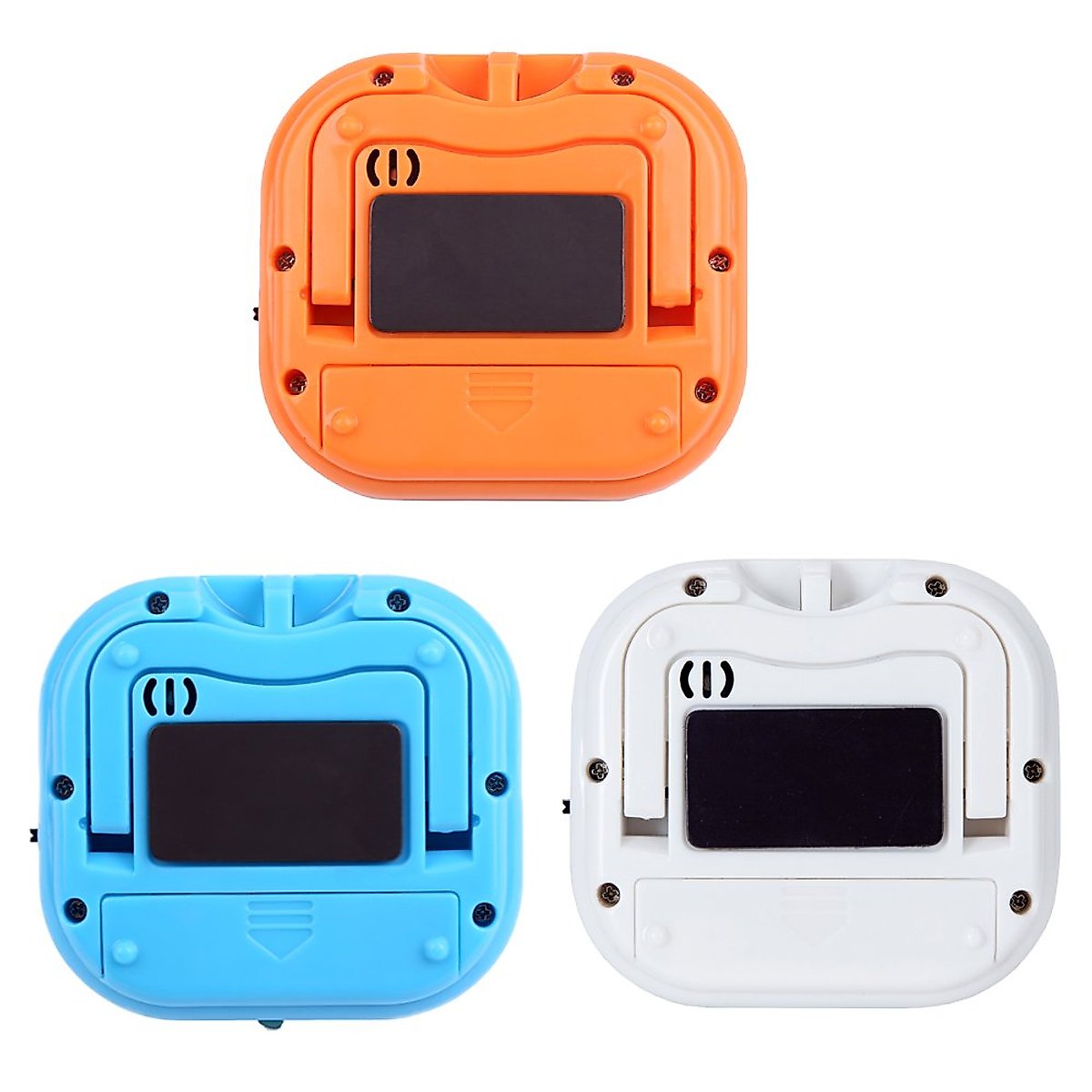 12 Pack Small Digital Kitchen Timer Magnetic Back and ON/Off Switch,Minute Second Count Up Countdown（White,Blue,Orange
