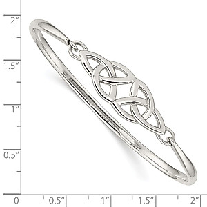 JewelryWeb - 925 Sterling Silver Celtic Knot Expandable Stackable Bangle Bracelet - Celtic Jewelry for Women - Itrish Jewelry - Claddagh Bangle Bracelet - St Patricks Day Gift for her