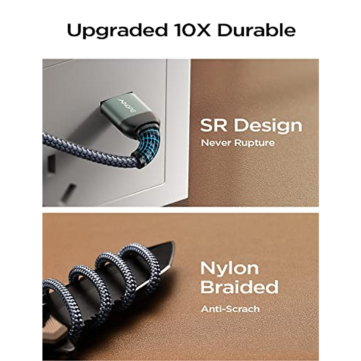 AINOPE USB 3.0 Cable 3.3FT Seagate External Hard Drive Cable Durable Nylon Braided Fast Data Transfer Cord Compatible with Samsung Galaxy S5/Note 3/Note Pro 12.2, Canon Camera, Seagate Hard Drive