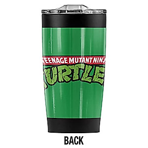 Teenage Mutant Ninja Turtles TMNT Turtles And Logo Stainless Steel 20 oz Travel Tumbler, Vacuum Insulated & Double Wall with Leakproof Sliding Lid