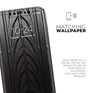 Design Skinz Shiny Black Tire Tread - DesignSkinz Protective Vinyl Decal Wrap Skin Cover Compatible with The Apple iPhone Xs (Full-Body, Screen Trim & Back Glass Skin)