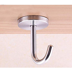 One Banana Hanger Banana Hook Banana Organizer (Stainless Steel) Under Cabinet Hook Rack for Bowl Basket Stand Holder Bananas or Heavyweight Kitchen Items. - Screws Included. - No Banana