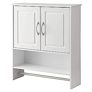 Oakestry 2-Door Wall Cabinet Bathroom 2 Door Wall Cabinet White Wall Cabinet Bathroom Wall Cabinet with 2 Door Adjustable Shelves