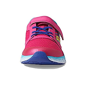 Saucony Wind 2.0 Alternative Closure Sneaker, Pink/Blue/Grey, 2 Wide US Unisex Big_Kid