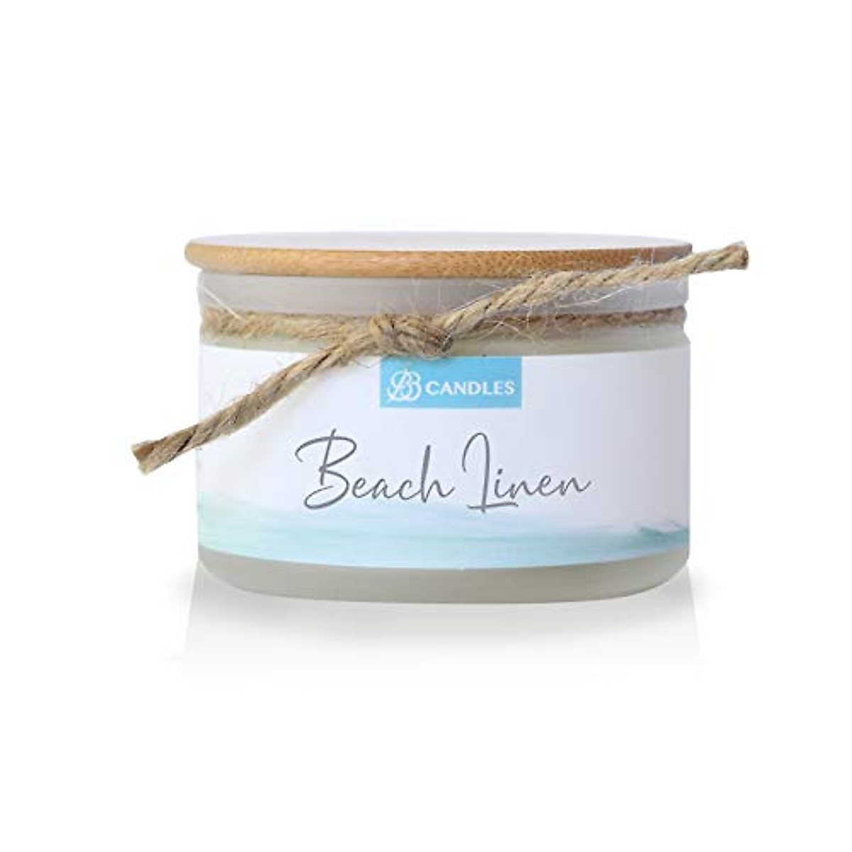 BB Candles Coastal Essentials Natural Soy Hand Poured Candle, Beach Linen Scent, Fragrant Coastal Candle with Strong Scents, Artisan Candle, 4oz, 30+ Hours Burn Time
