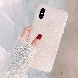 J.west iPhone X Case, Opal iPhone X Case Luxury Sparkle Bling Crystal Clear Soft TPU Silicone Back Cover for Girls Women for Apple 5.8" iPhone Xs (Colorful)