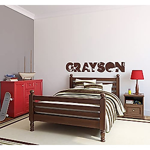 Dinosaur Custom Name Vinyl Wall Decal Sticker Art for Boys and Girls, Dino Theme Bedroom and Nursery Room Decor for Kids
